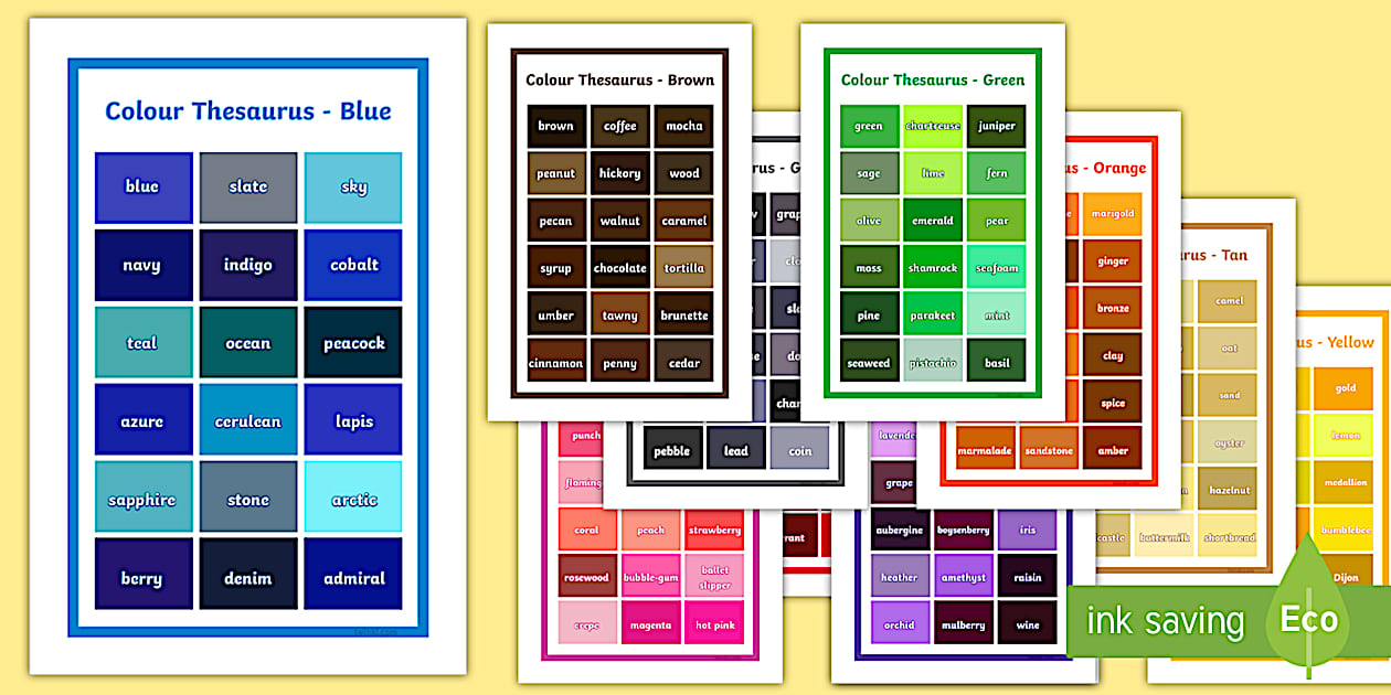Colour Thesaurus Prompts IKEA Tolsby/Fiestad Frames - Twinkl