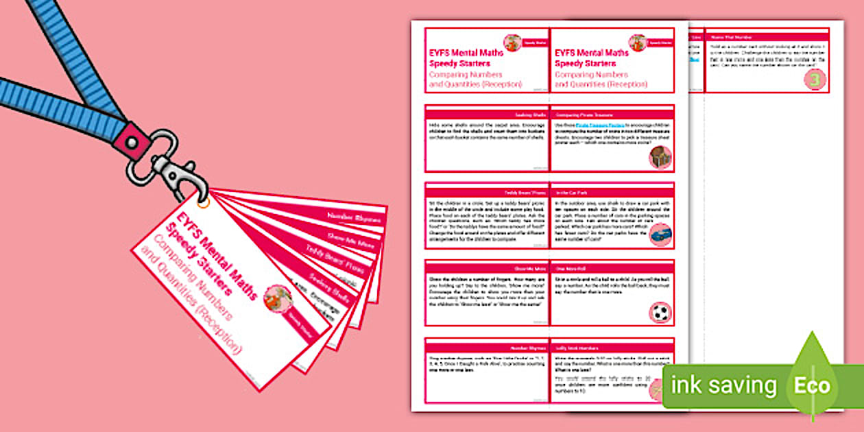 Lanyard Maths Speedy Starters (Reception): Comparing Numbers