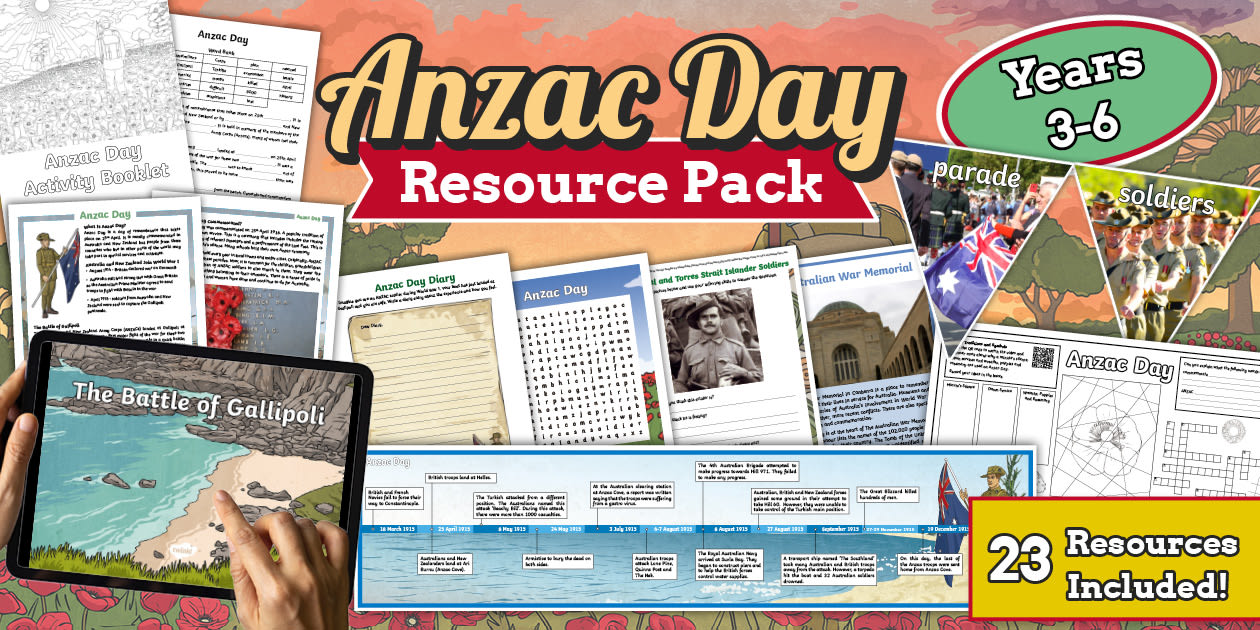 Anzac Day Resource Pack (Years 3-6)