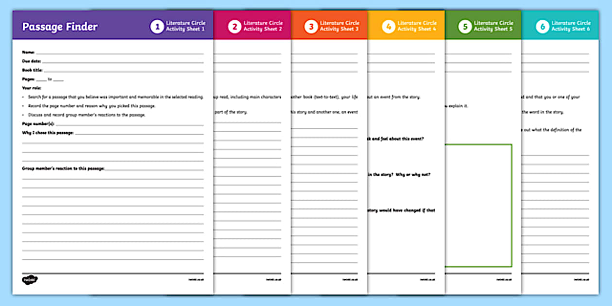 Editable Literature Circle Role Writing Worksheet - Twinkl
