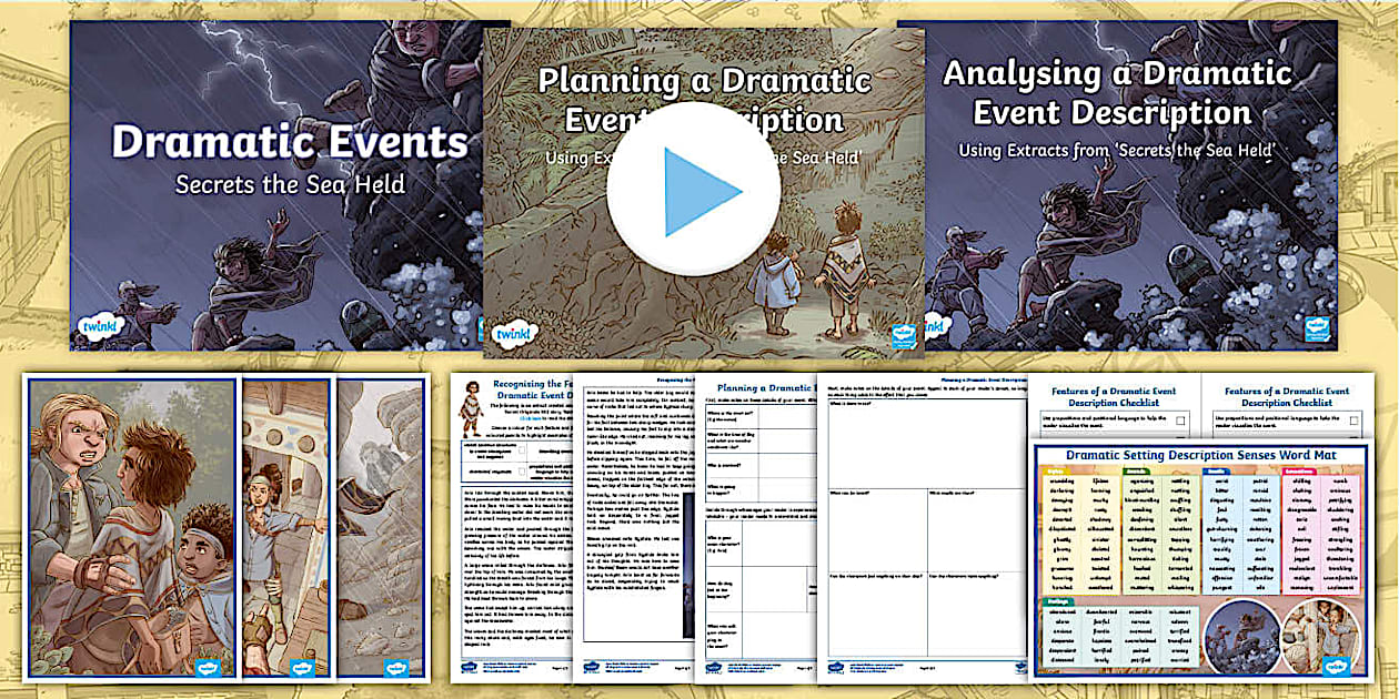 Writing a Description of a Dramatic Event KS2 Resource Pack