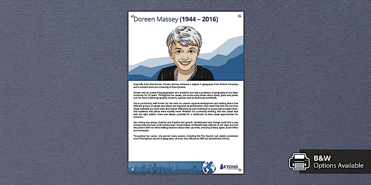 Doreen Massey Geography Display Poster | Beyond Secondary