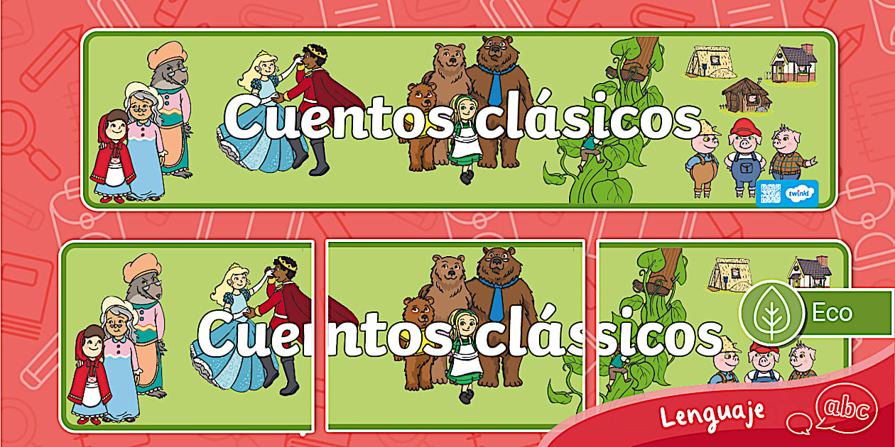 Cartel Cuentos Clásicos (teacher made) - Twinkl