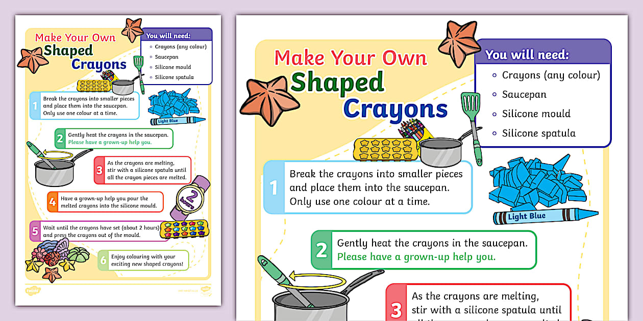 Make Your Own Shaped Crayons (teacher made) - Twinkl