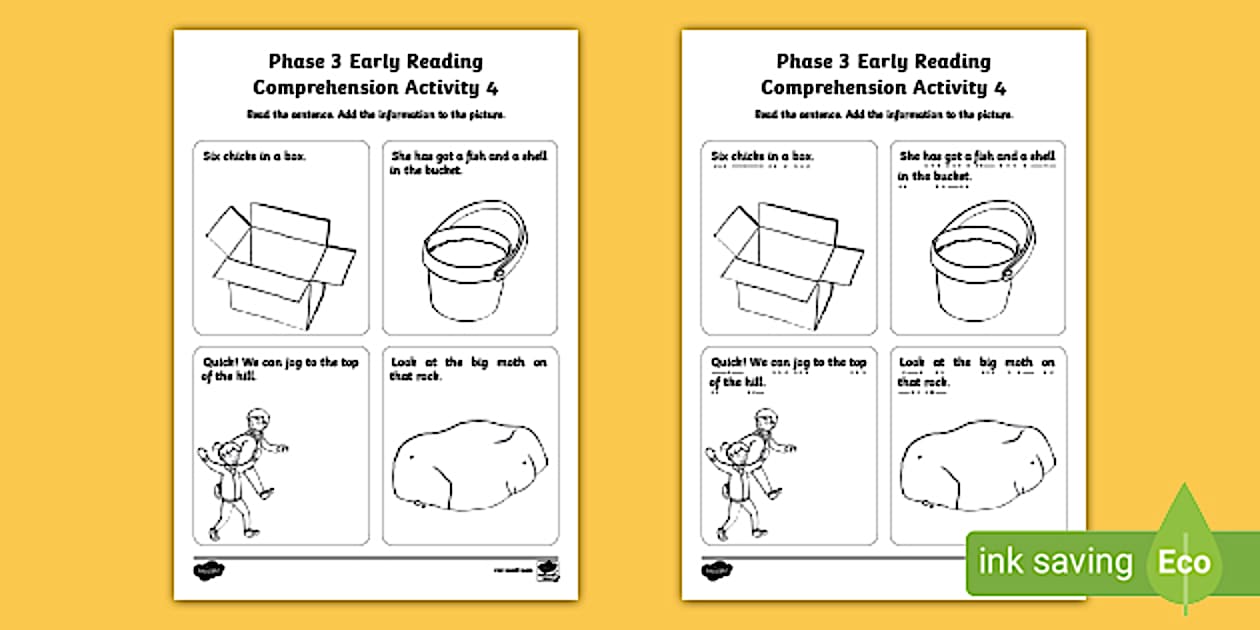 Phase 3 EYFS Reading Comprehension Activity 4 (teacher made)