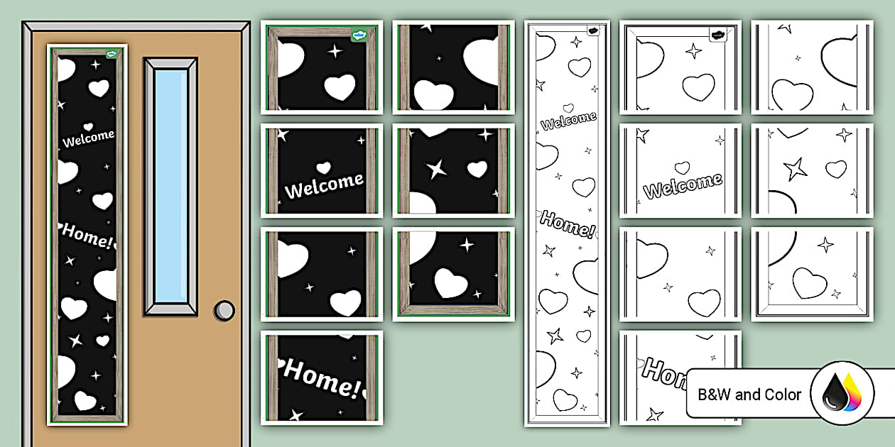 Welcome Home Vertical Door Banner (teacher made) - Twinkl