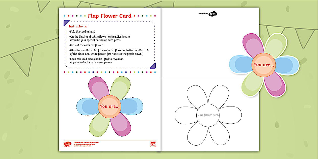 Mother's and Others' Day: Flap Flower Card (teacher made)