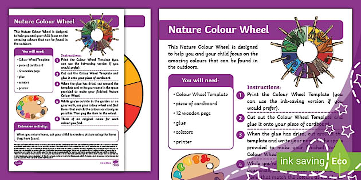 Nature Colour Wheel (teacher made) - Twinkl