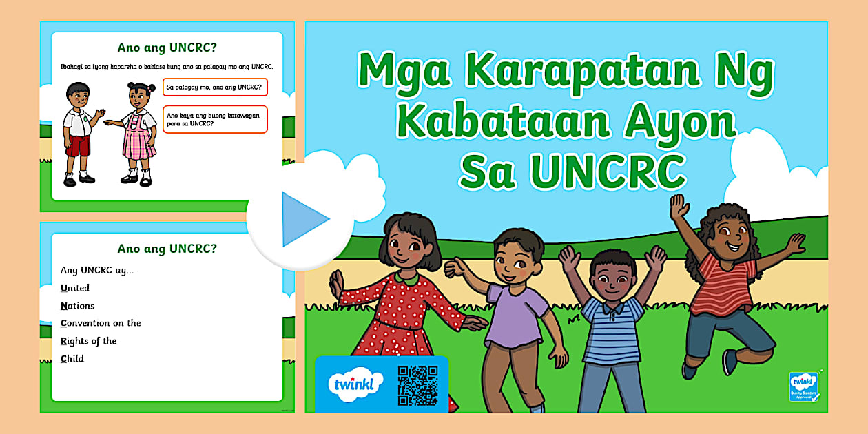 Mga Karapatan Ng Kabataan Ayon Sa UNCRC | Grade 1 | Twinkl Mga Karapatan Ng Kabataan Ayon Sa UNCRC | Grade 1 | Twinkl