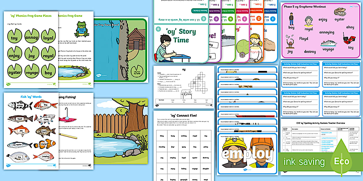 ‘oy’ Phonics - Teacher-made Sound Activity Stations