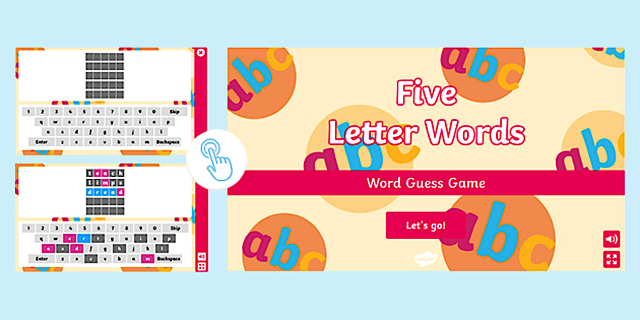 Five Letter Words - Interactive Word Guessing Game - Twinkl