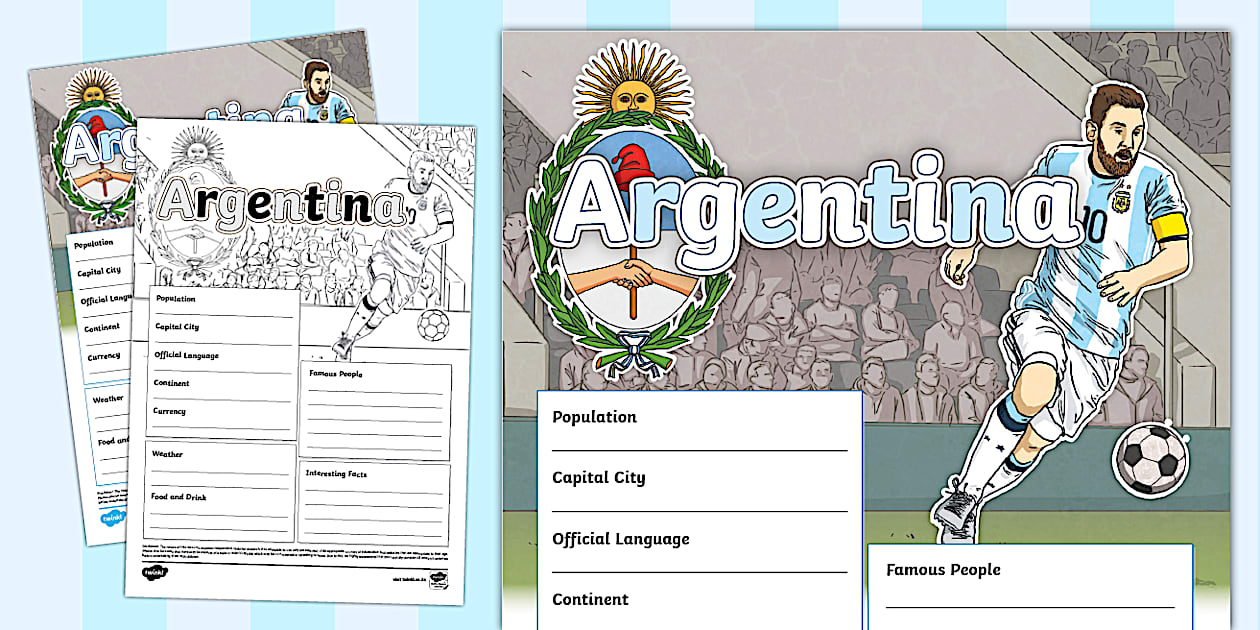 Argentina Fact File Template (Teacher-Made) - Twinkl