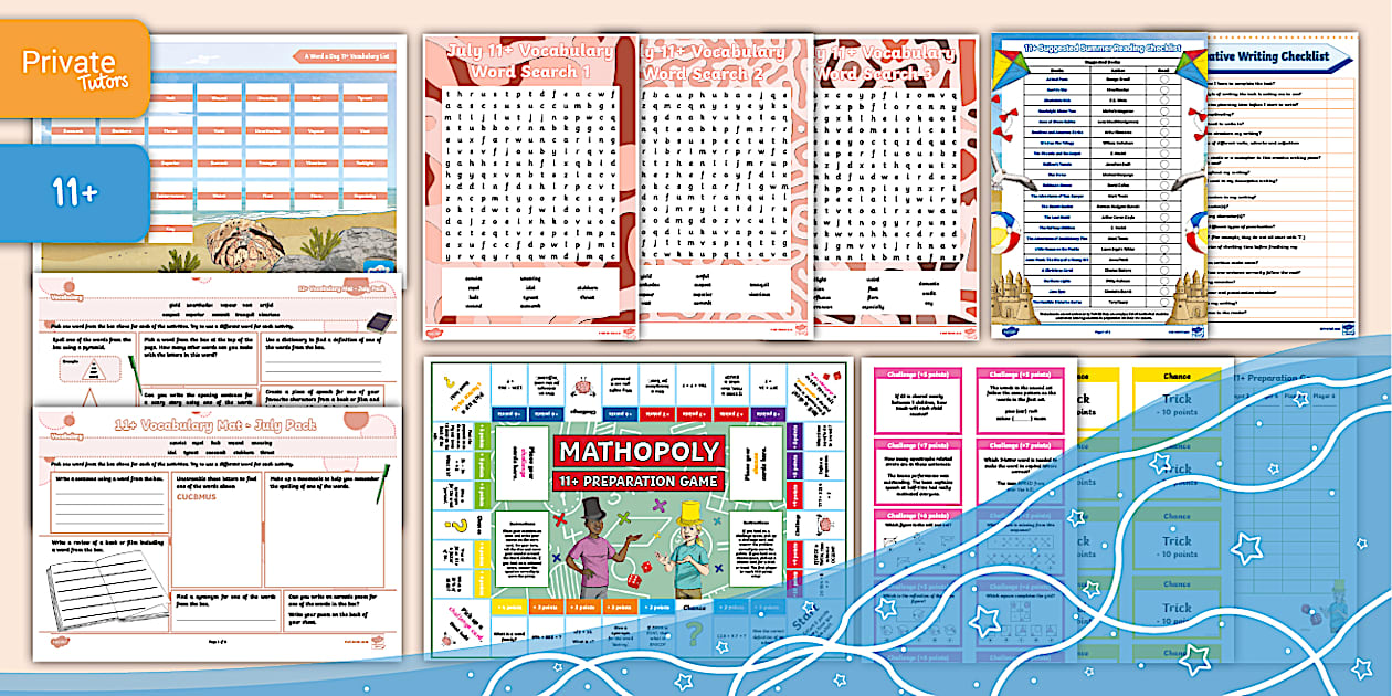 11+ July A Word a Day Vocabulary Pack (Teacher-Made)