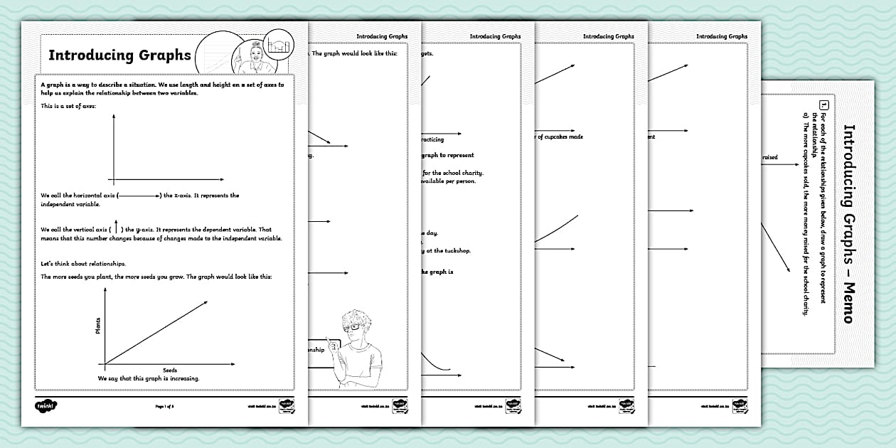 Introducing Graphs - Notes and Activity Sheet (teacher made)