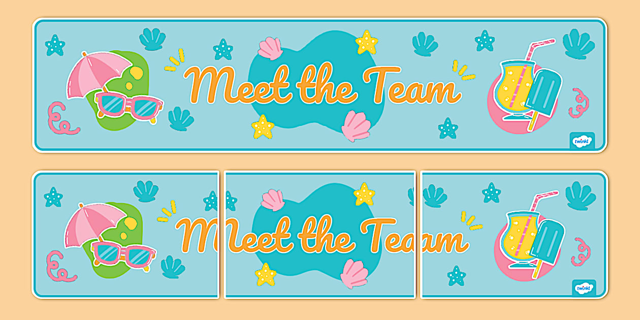 Summer Vibes-Themed Meet the Team Display Banner - Twinkl