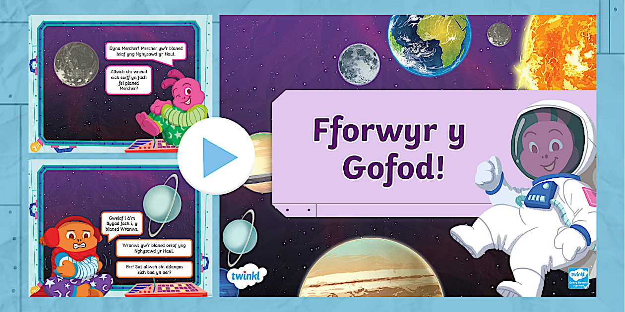 Y Gofod: Pŵerbwynt Symudiadau Chwarae Rôl (teacher made)