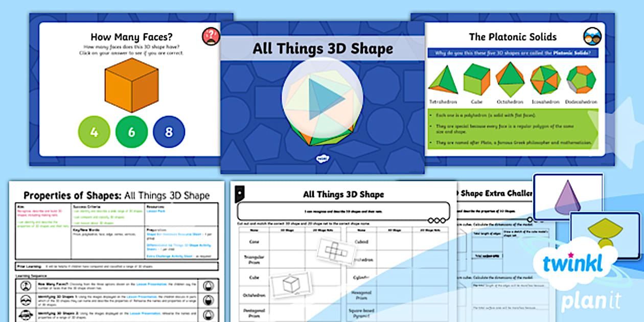 Teaching 3D Shapes Lesson Plan & Activities | PlanIt Maths