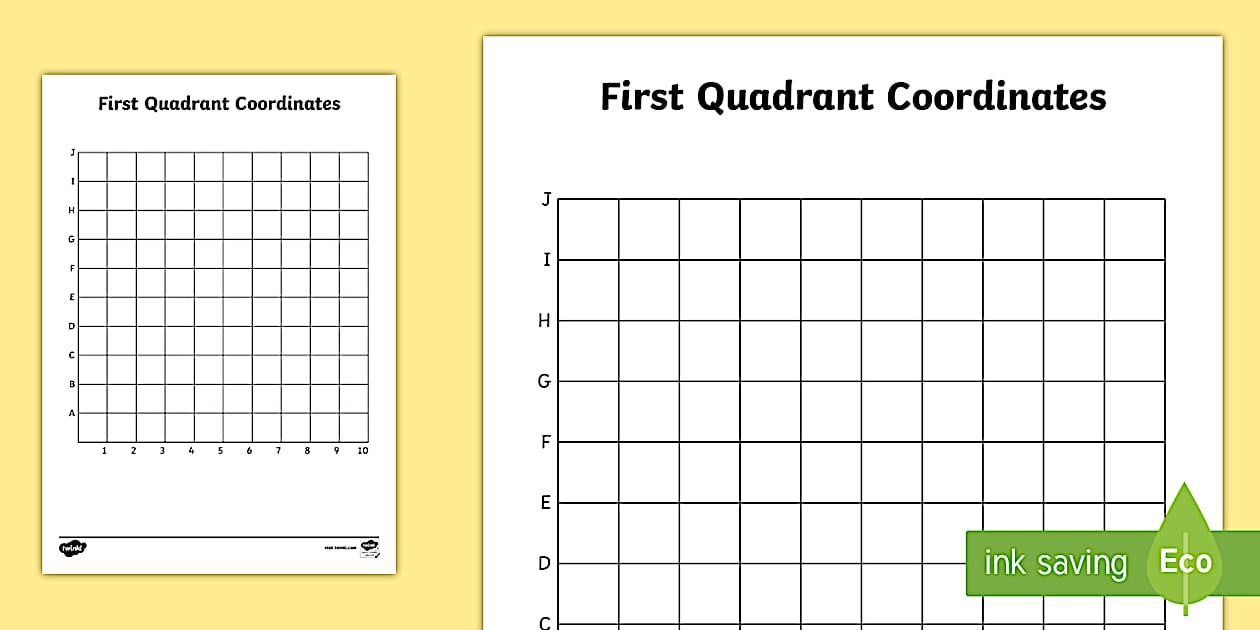First Quadrant Grid - (Teacher-Made) - Twinkl