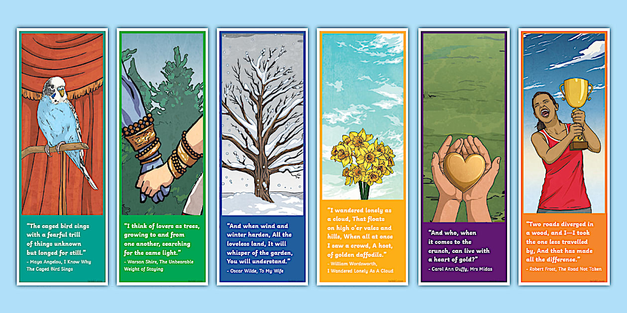Poetry Quote Bookmarks (teacher made) - Twinkl