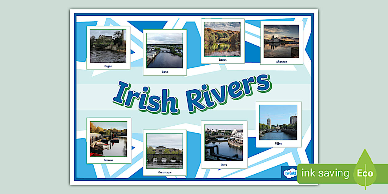 Irish Rivers Photo Display Poster - Twinkl