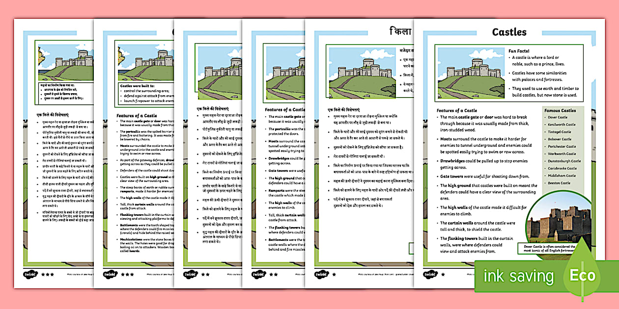 Higher Ability Castles Differentiated Fact File English/Hindi