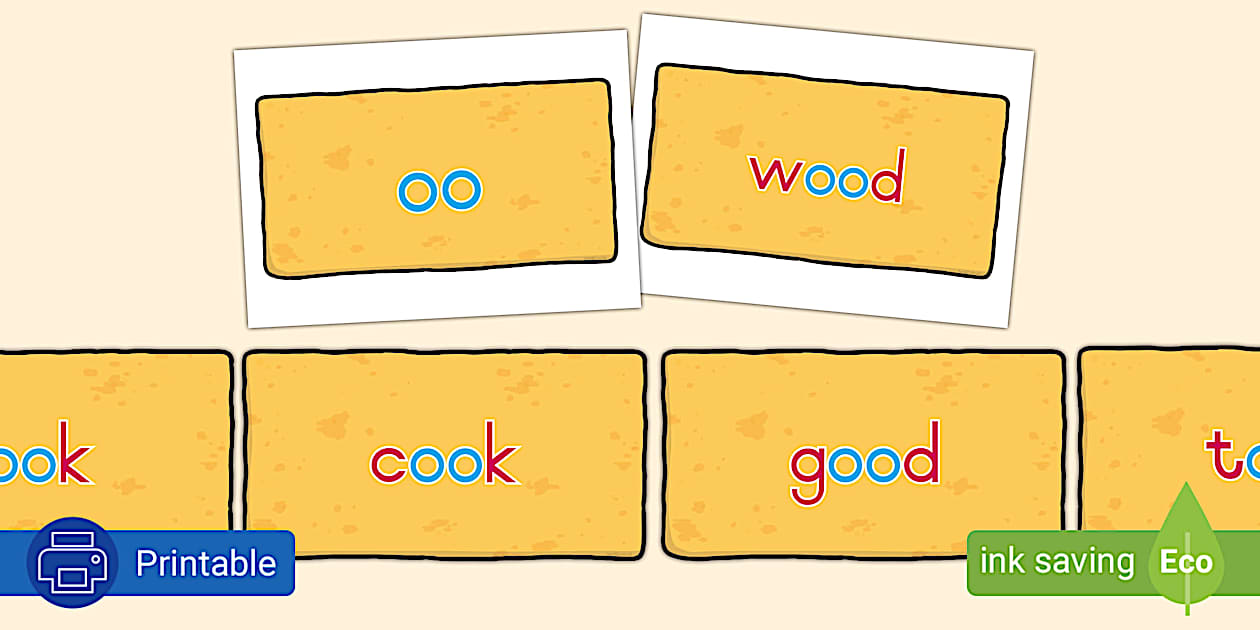 Grade 2 Phonics: Short oo Sound: Word Wall Cards - Twinkl