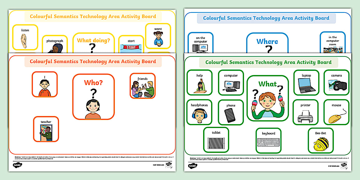 KS1 Colourful Semantics Technology Area Activity Board