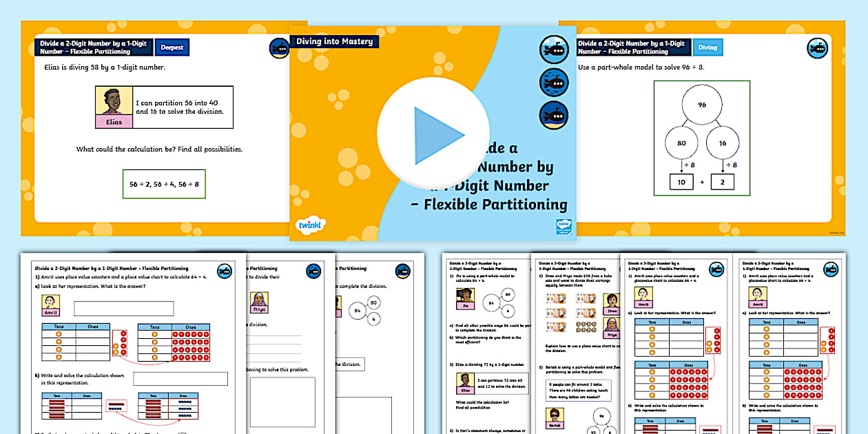 👉 Y3 Step 8 Divide 2-Digit by 1 Digit – Flexible Partitioning