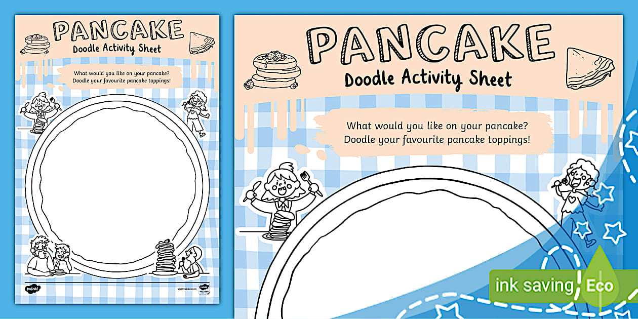 Pancake Doodle Activity| Pancake Day| Twinkl Resources
