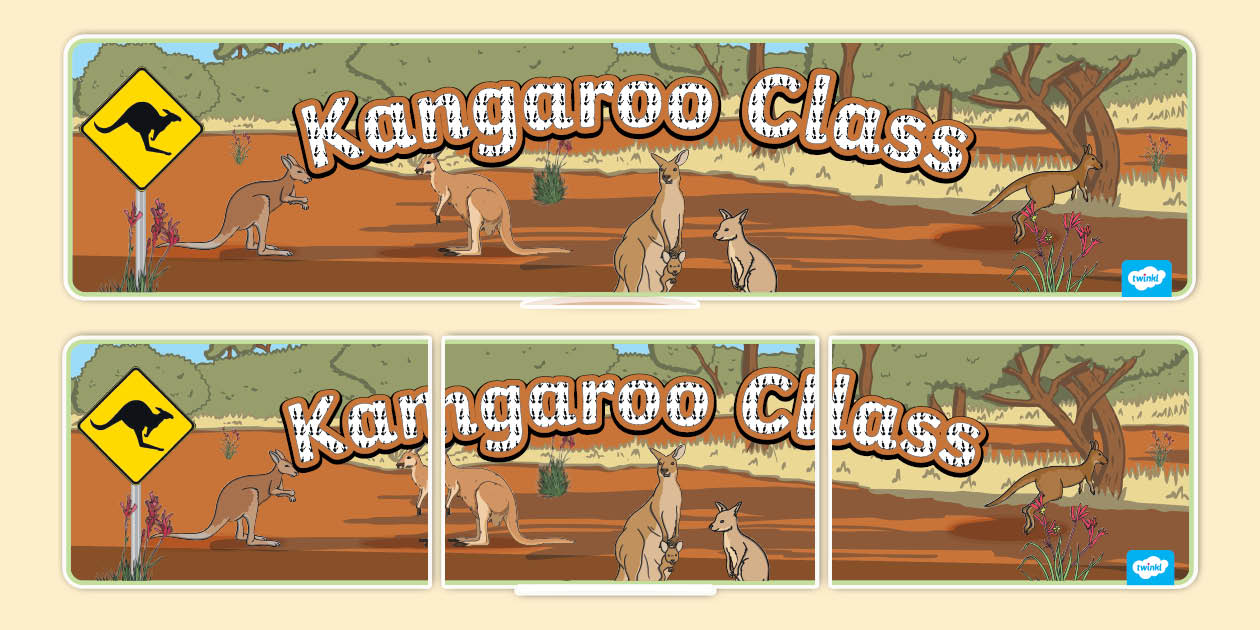 Kangaroo Themed Classroom Display Banner - Twinkl