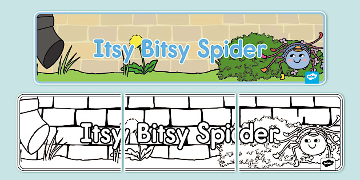 The Itsy Bitsy Spider Banner - Twinkl