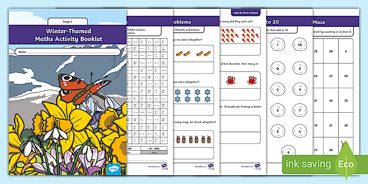 Stage 5 Winter Maths Activity Booklet NZ (teacher made)