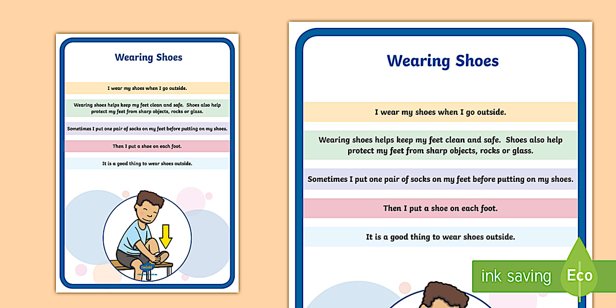 SA Wearing Shoes Social Situations Poster - Twinkl