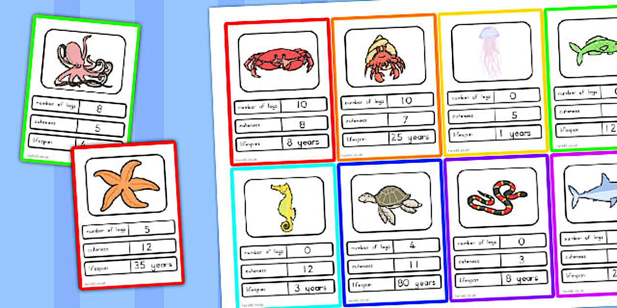 Editable Great Barrier Reef Card Game (teacher made)
