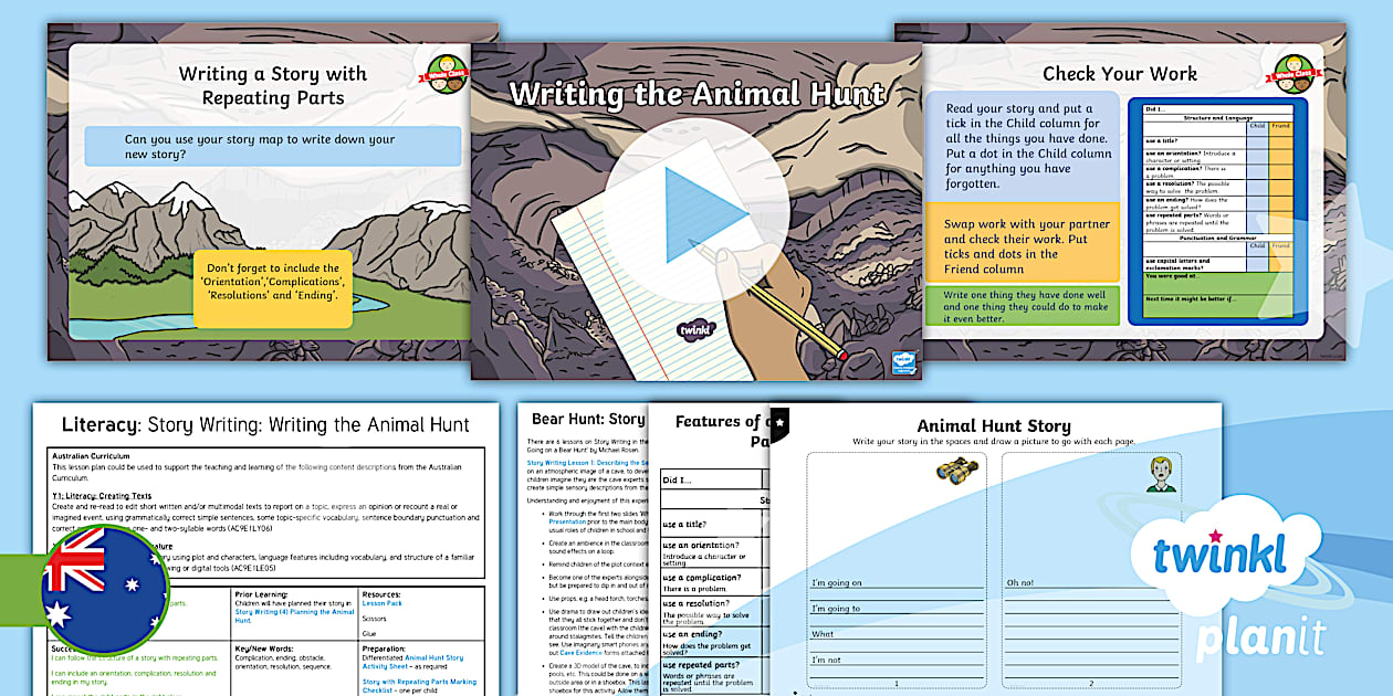 PlanIt English Year 1 Explorers: Bear Hunt: Story Writing (5) Lesson ...