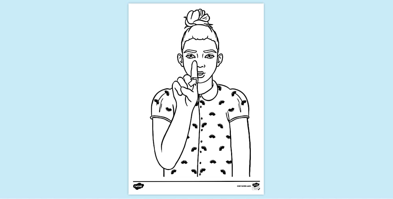 NZSL Be Quiet Colouring | Colouring Sheet (Teacher-Made)