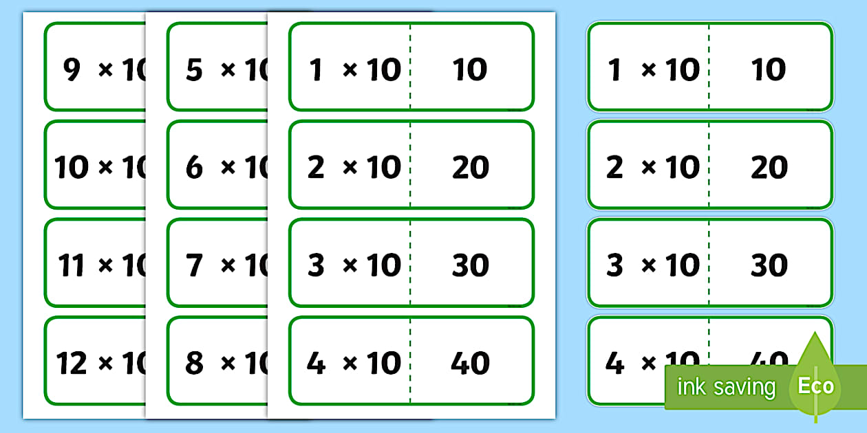 10 Times Table Folding Cards - Maths Resource (teacher made)