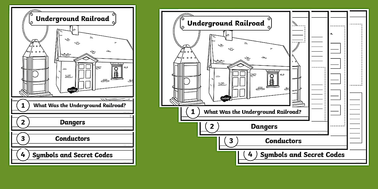 Underground Railroad Research Flipbook for 3rd-5th Grade