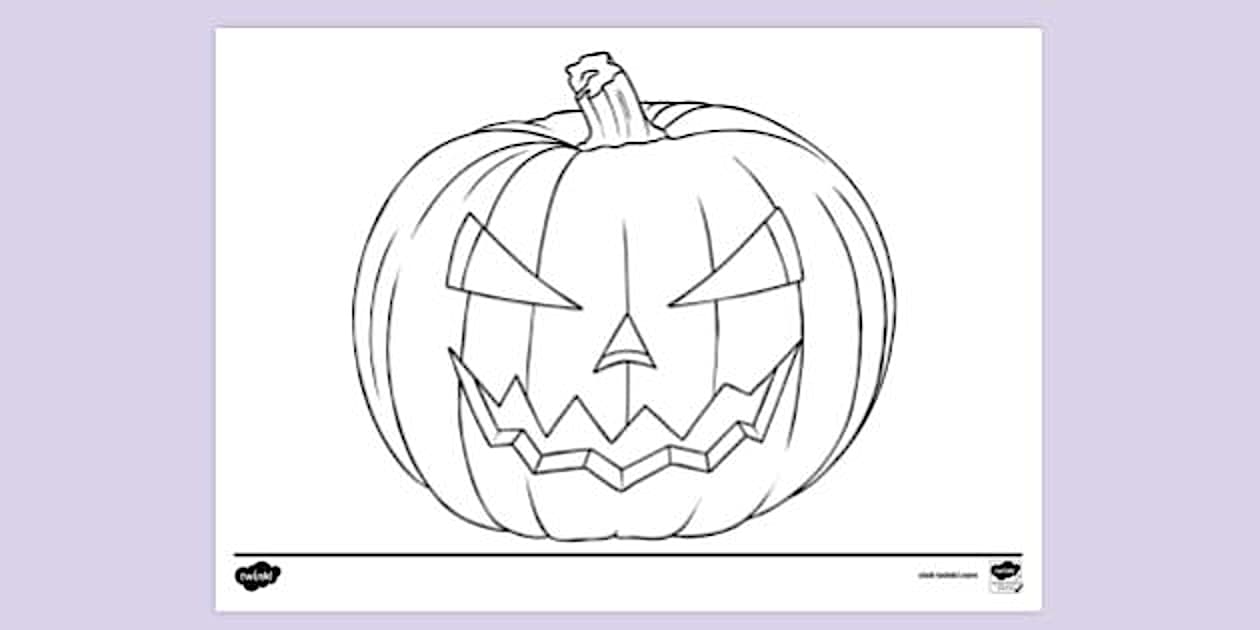 Printable Pumpkin Colouring Page | Colouring Sheets - Twinkl