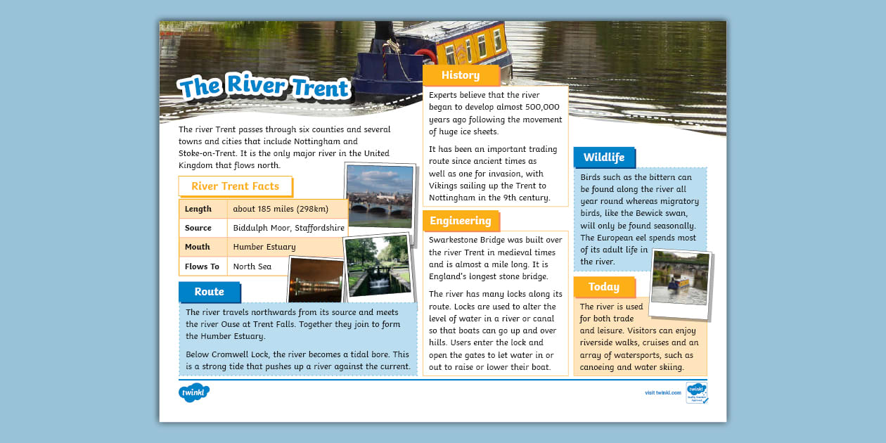 River Trent Fact File - KS2 (teacher made) - Twinkl