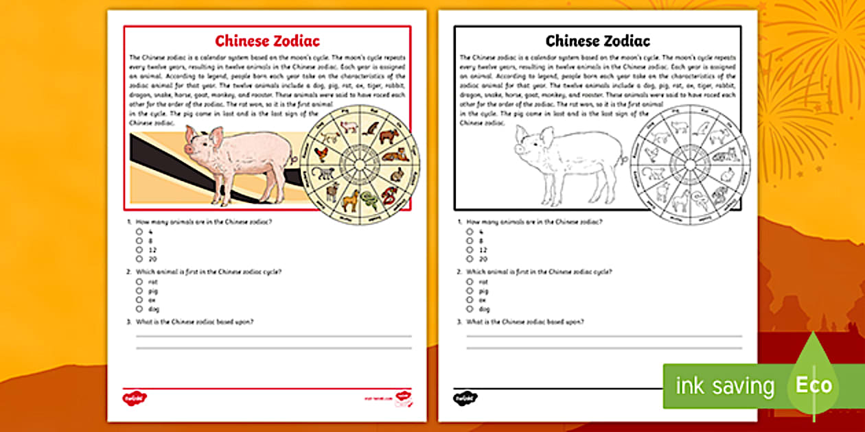 Third Grade Chinese New Year Reading Comprehension | Twinkl