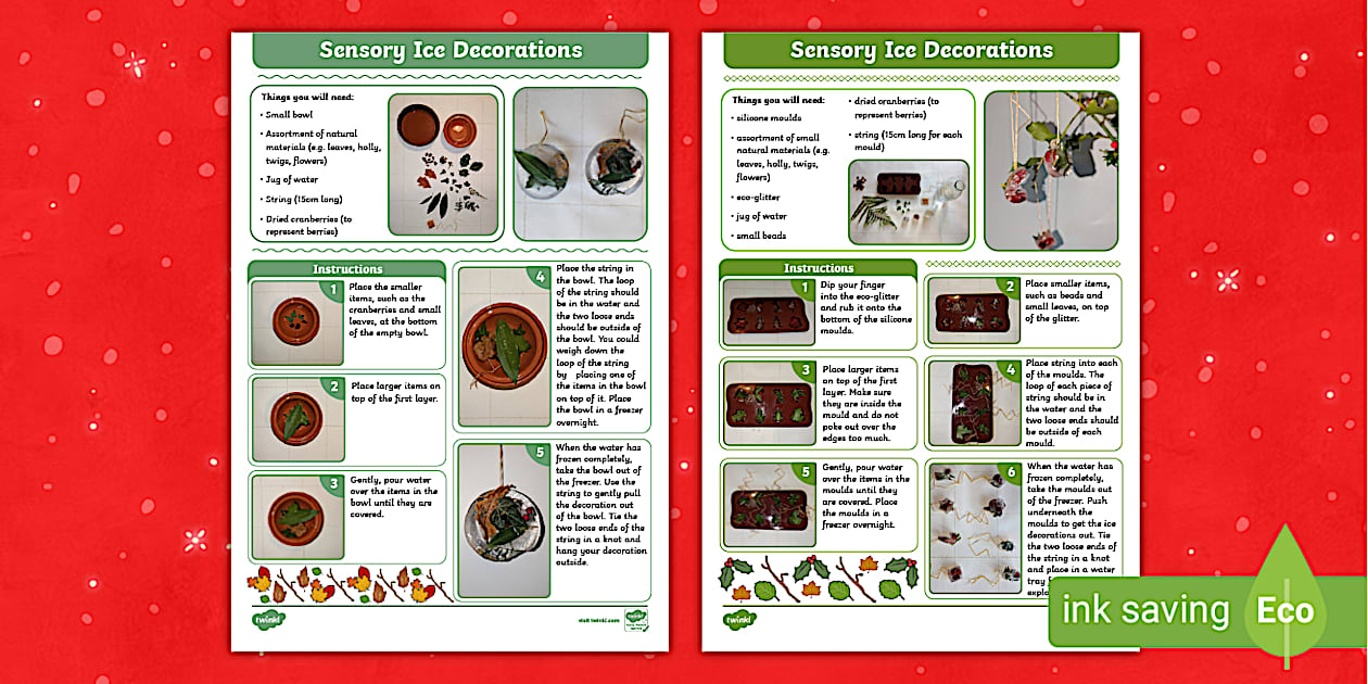 Sensory Christmas Ice Decorations (teacher made) - Twinkl