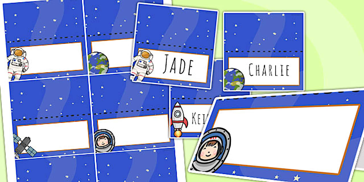 Editable Space Themed Birthday Party Place Names - Twinkl