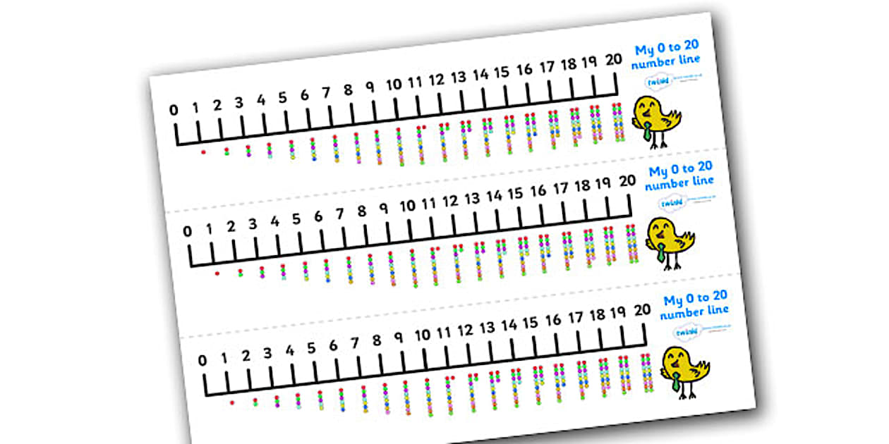 Number Line Counters (0-20) (teacher made) - Twinkl