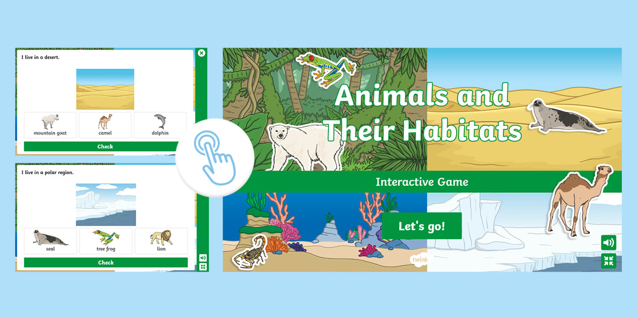 EYFS Animals and Their Habitats Interactive Game | Twinkl