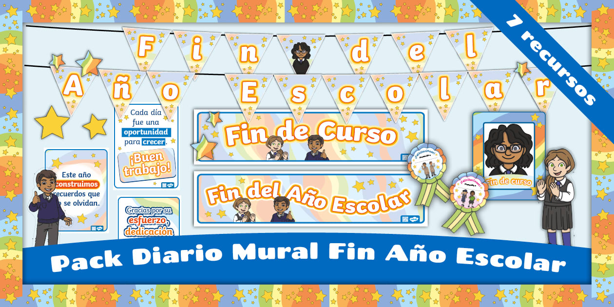 Decoración | Diario Mural |Fin de Año | Final de Curso |2025