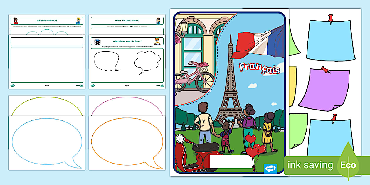 👉 French Group Learning Journal Template Pack - Languages - KS1 - EYFS
