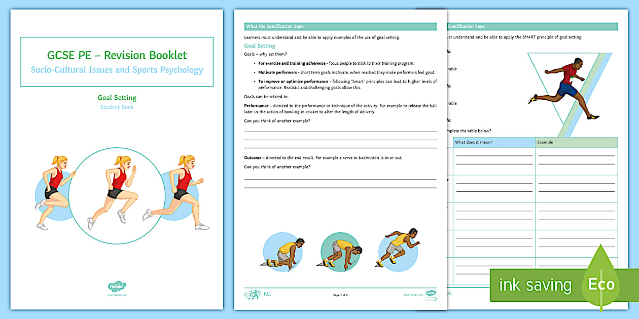 GCSE PE: Goal Setting Revision Booklet (Teacher-Made)