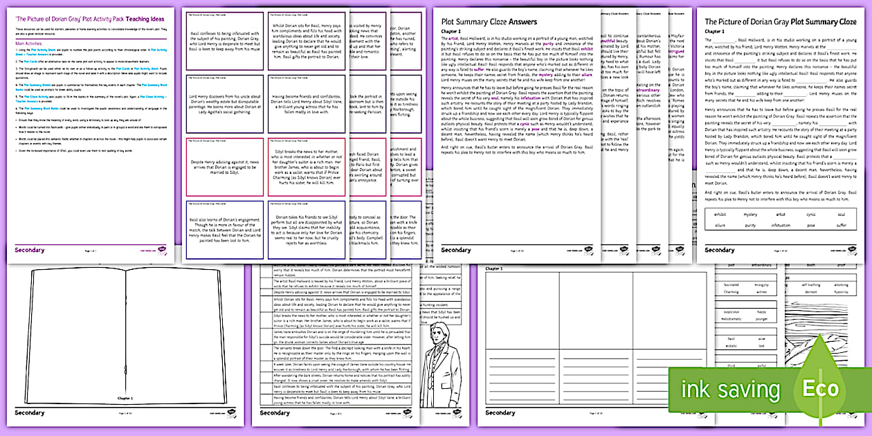 'The Picture of Dorian Gray' Differentiated Plot Card Pack