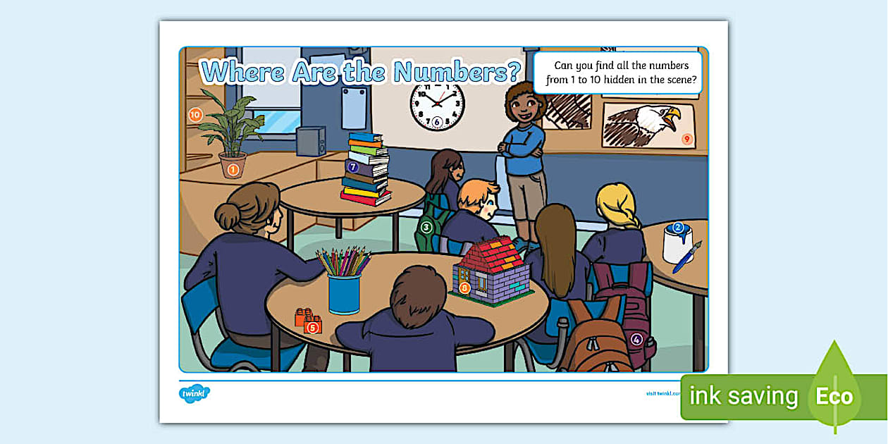 👉 Where Are the Numbers? I Spy Activity (teacher made)
